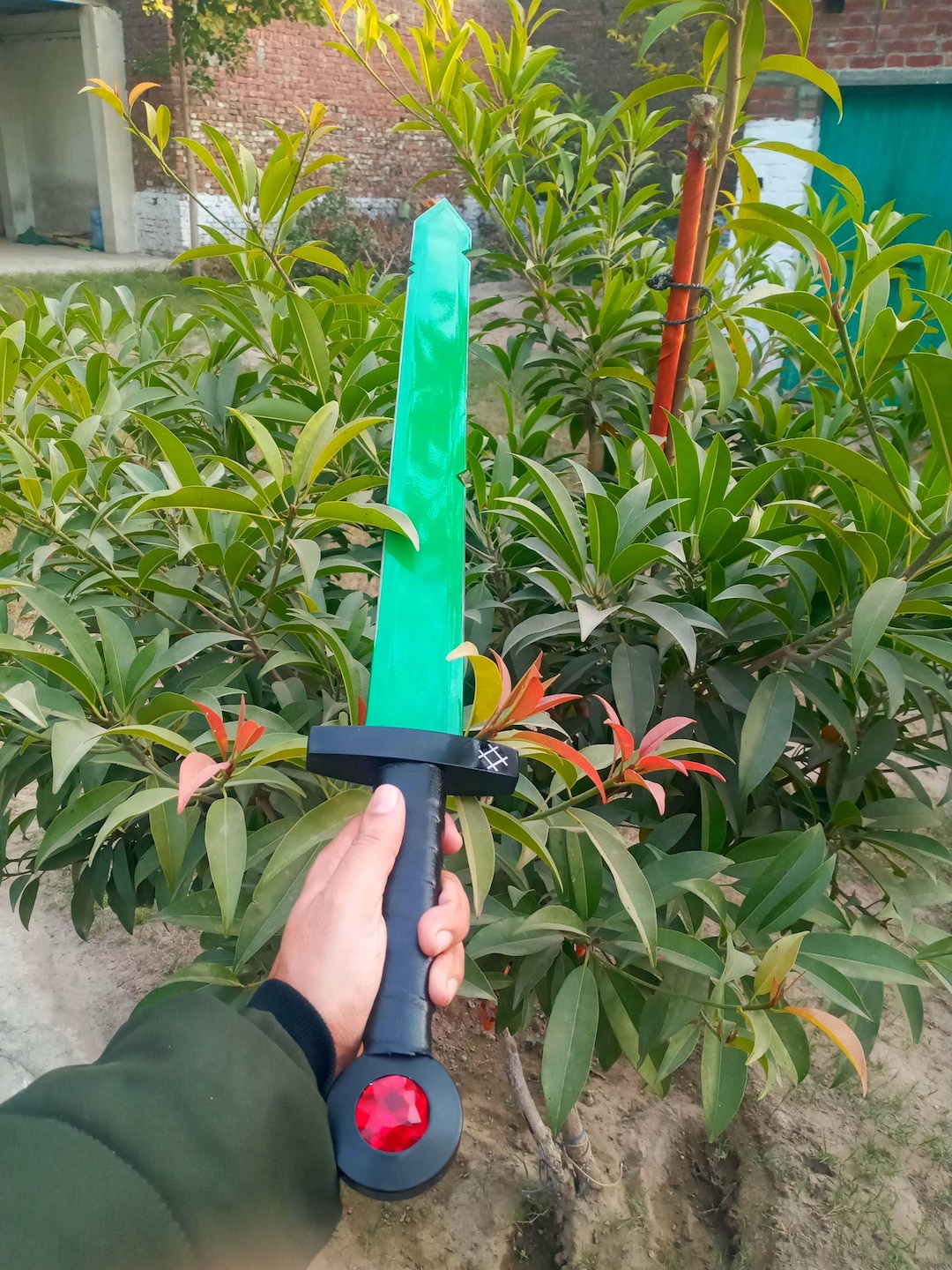 Finn's Scarlet Green Sword – Adventure Time Rooted Blade Replica - Etsy