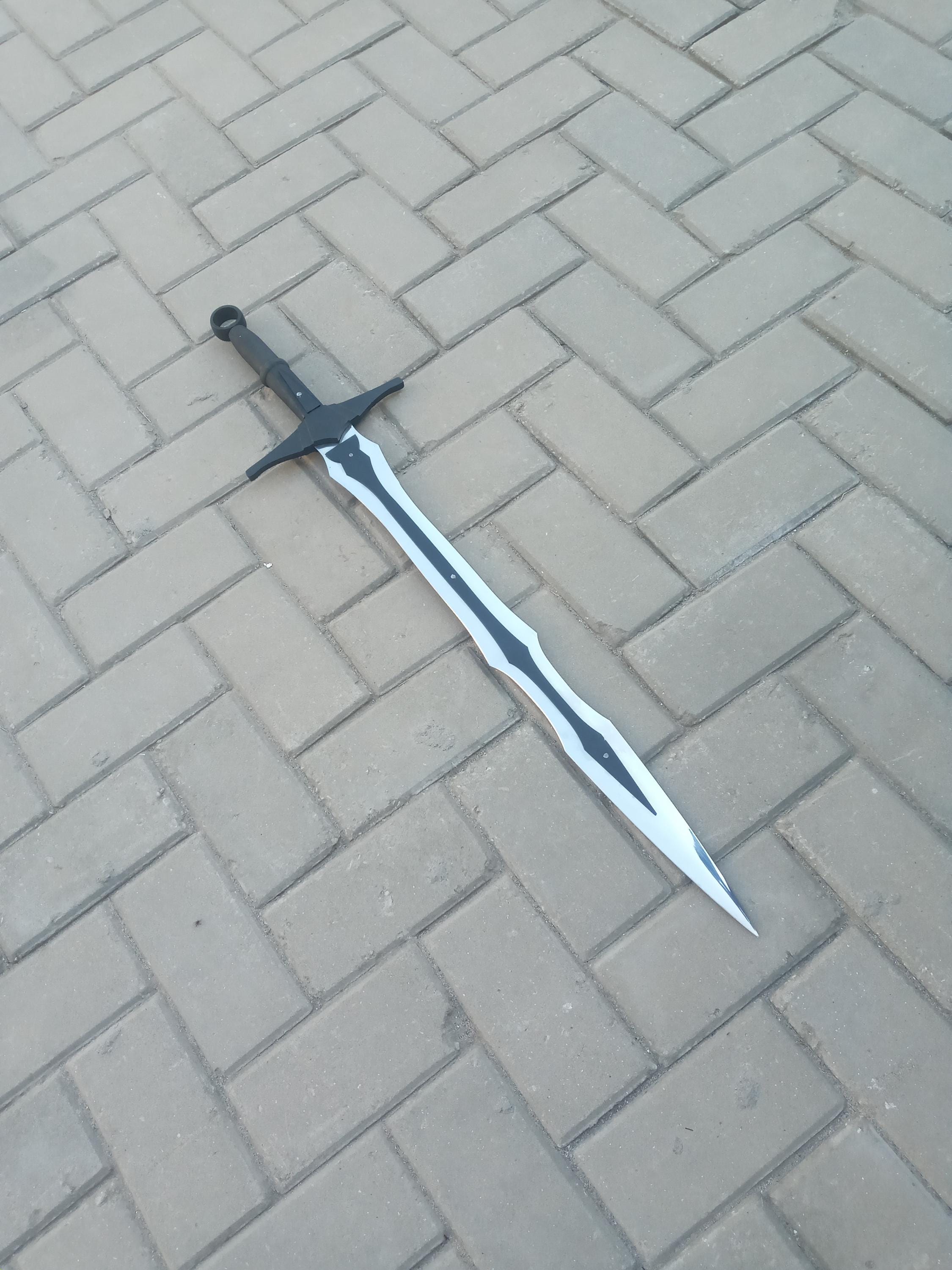 Personalized Dragonbone Sword Handmade Silver Steel Fantasy Sword - Etsy