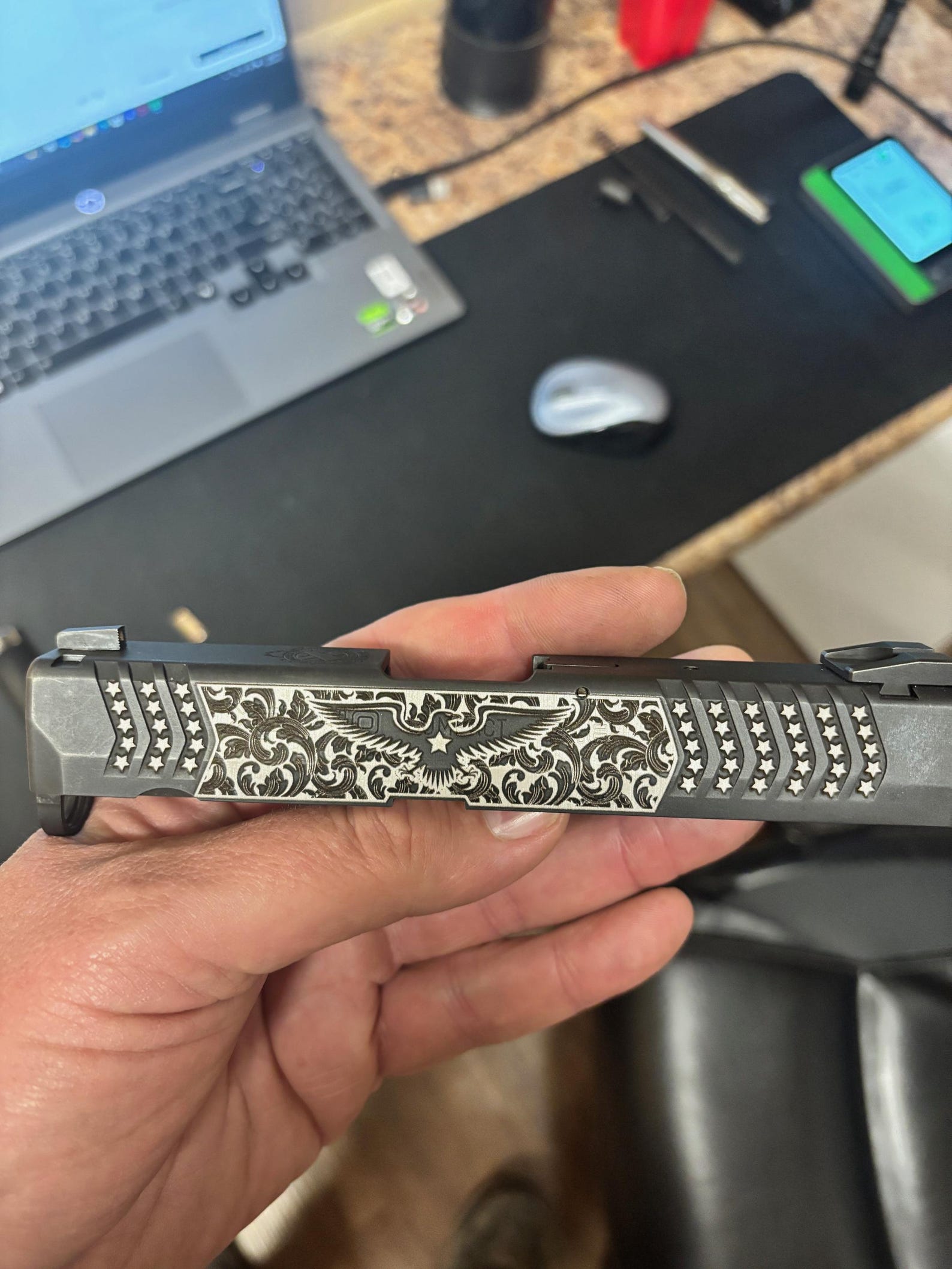 Springfield XDM Scroll SVG Laser Engraving - Etsy