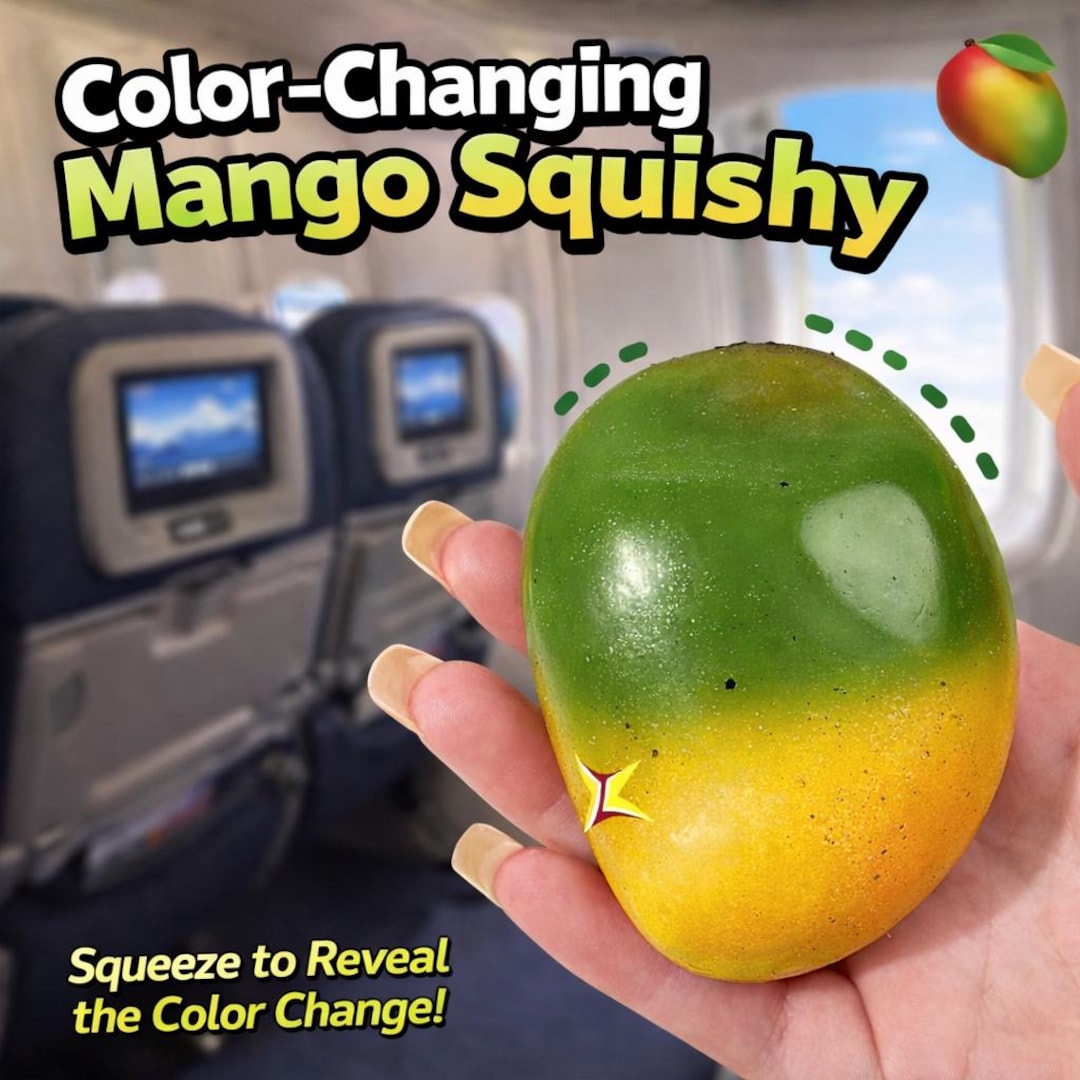 Temperature-changing Mango Squishy Toy - Stress Relief and Venting Toy ...