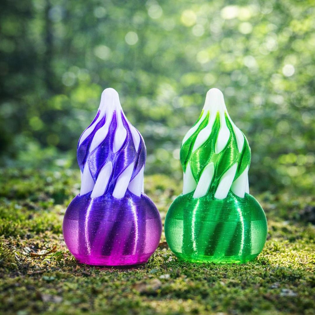 3D Printed Gourd Spinning Decompression Toy With Spiral 3D Structure - Etsy
