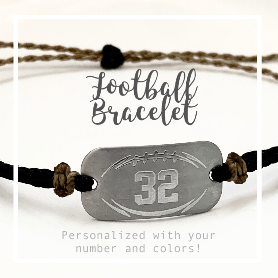 Football Bracelet, Personalized Waterproof Sports Bracelet, Team Gifts ...