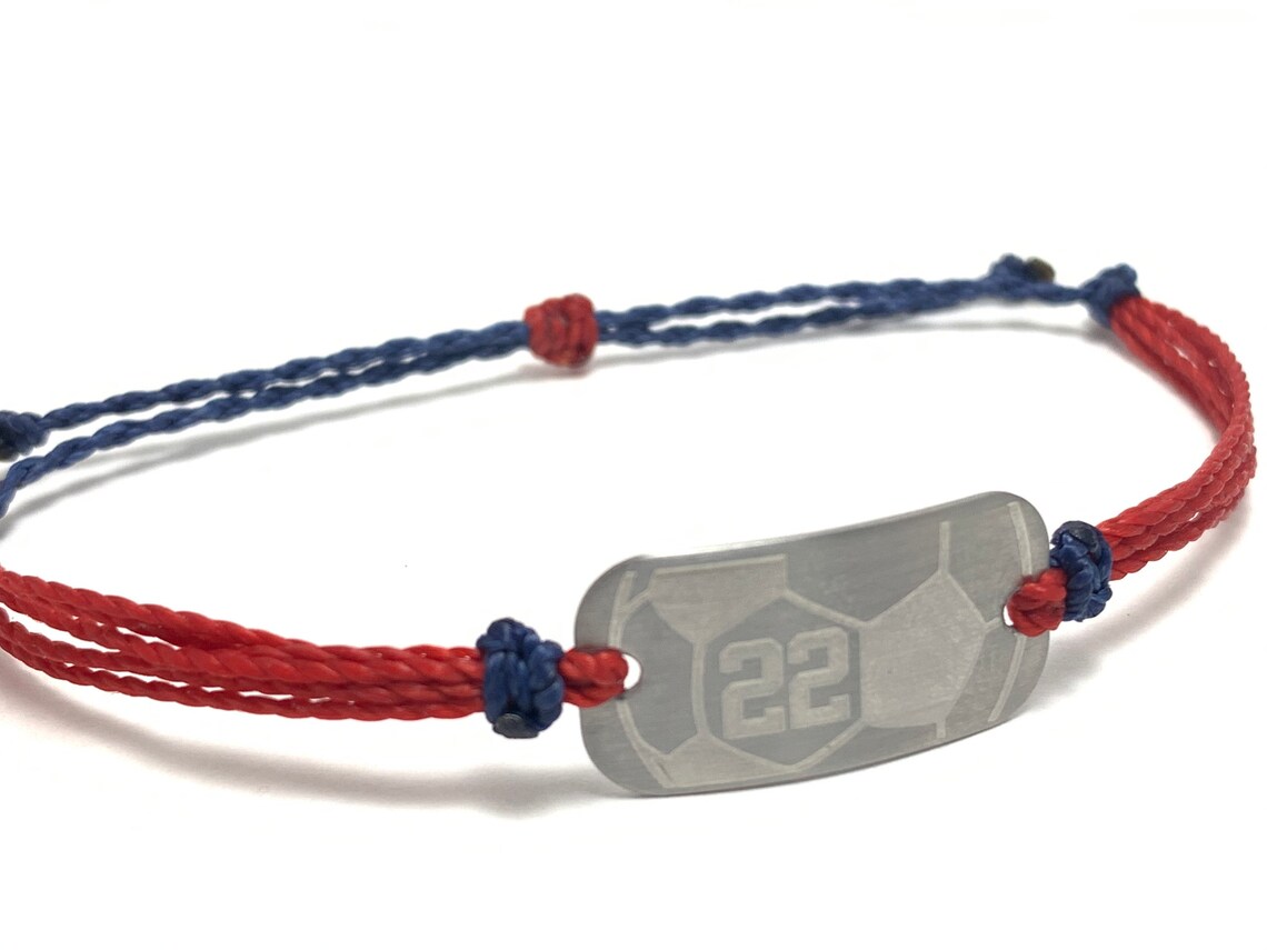 Soccer Bracelet Personalized Waterproof Sports Bracelet Team - Etsy
