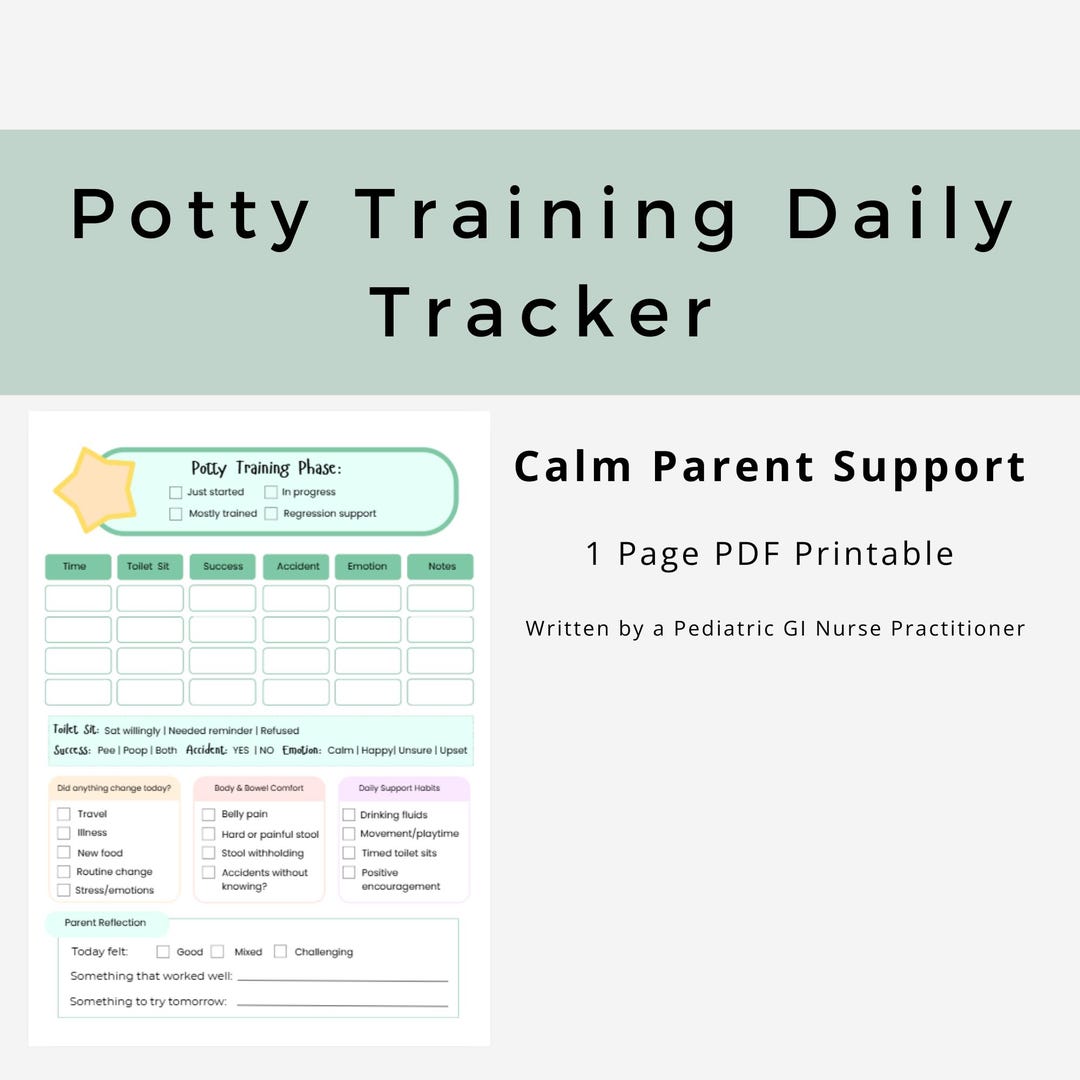 Potty Training Tracker | Toddler Habit Log, Pediatric NP Support (PDF ...