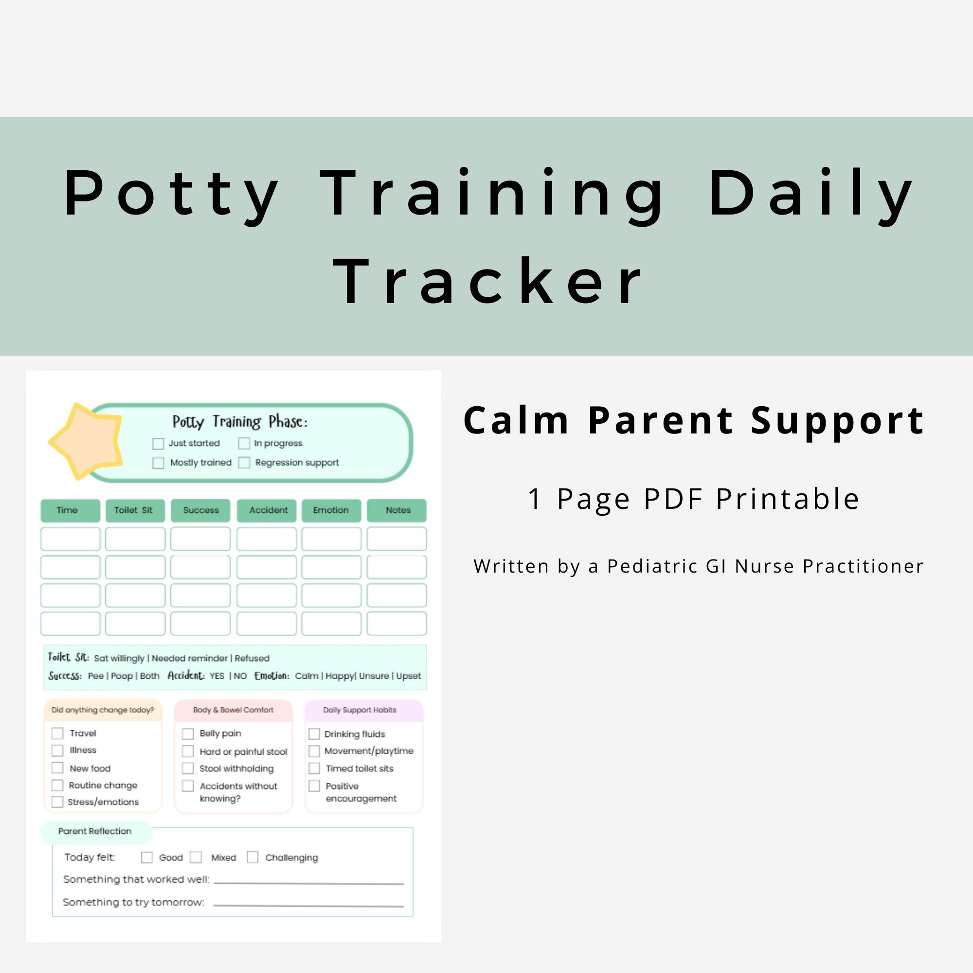 Potty Training Tracker | Toddler Habit Log, Pediatric NP Support (PDF ...
