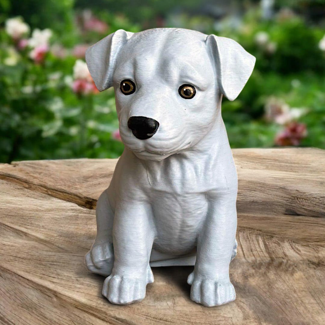 Labrador Statue Dog Sculpture Stone Figurine Outdoor Home Decor Gift ...
