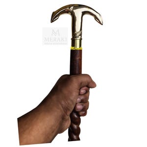 Brass Anchor Head Handle Style Solid Victorian Wooden Walking Stick ...