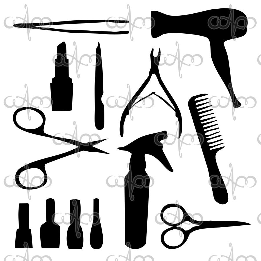 X Scissor And Comb Clip Art