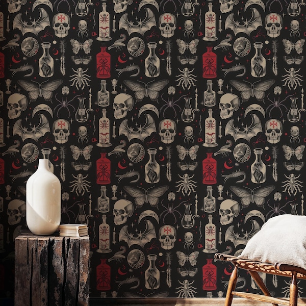 Wallpaper Gothic - Etsy UK
