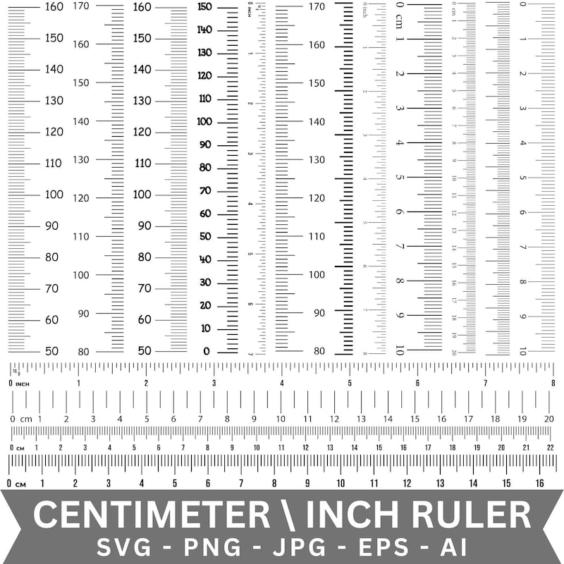 Inch Ruler Dxf - Etsy