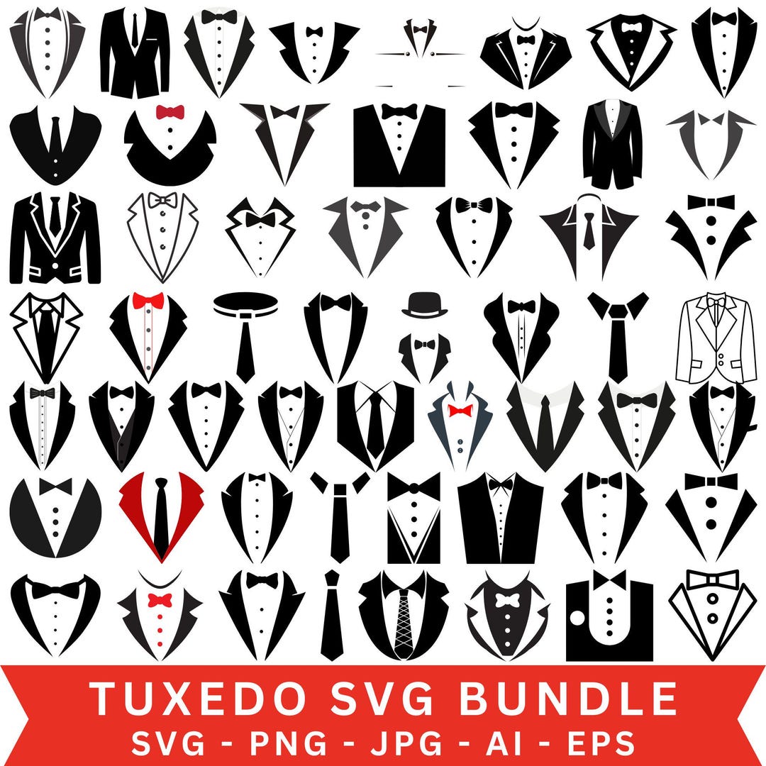 Tuxedo Vector Art | Suit SVG, PNG, JPG (digital Download) - Etsy