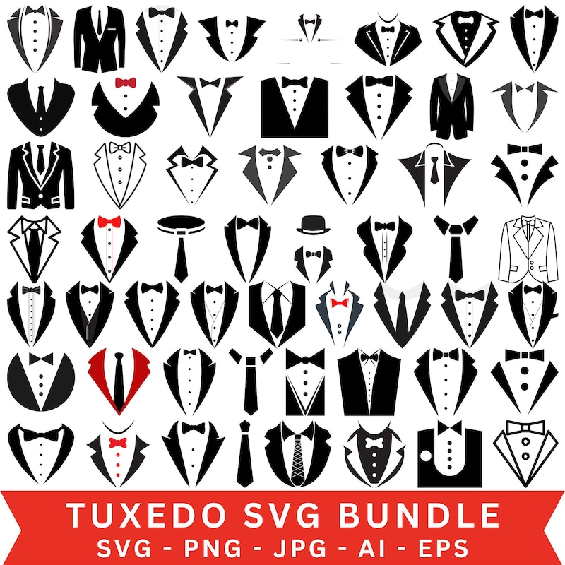 Tuxedo Design Vector - Etsy UK