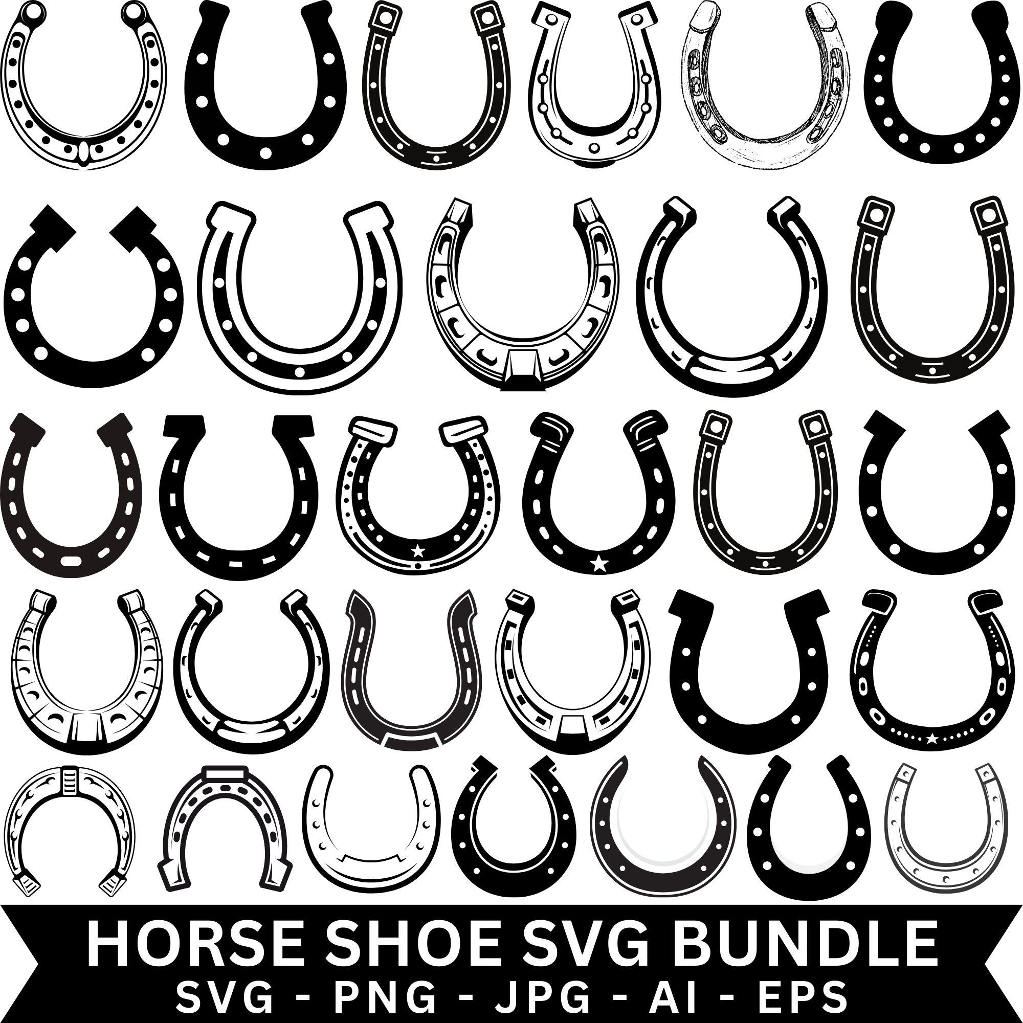 Horseshoe SVG Bundle, Clipart, Cut Files (digital Download) - Etsy