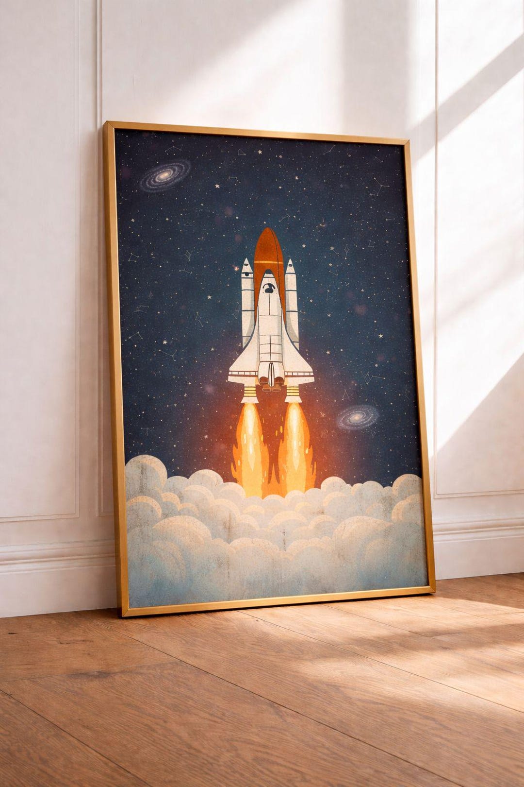 Vintage Rocket Ship Print, Space Nursery Decor (digital Download) - Etsy