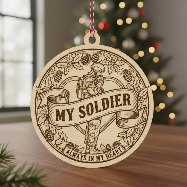 Military Christmas Ornament SVG Bundle | Laser Cut Files | Digital ...