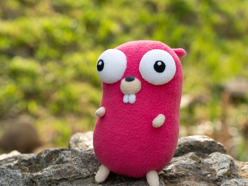 Gopher Plush – Go Mascot Toy | Geeky Programmer Gift | Handmade Soft ...