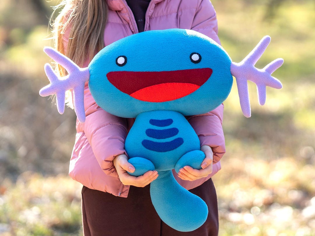 Wooper Plush - Handmade Soft Toy Inspired by Wooper 20 Inches - Etsy