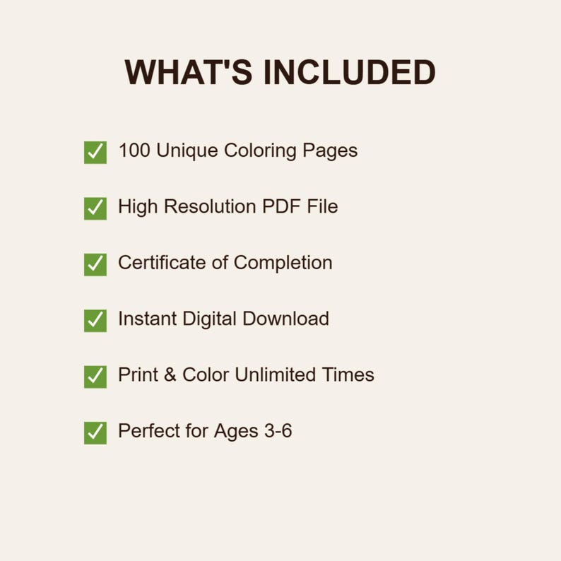 Christmas Coloring Book 100 Pages Kids Ages 3-6 | Printable PDF Digital ...