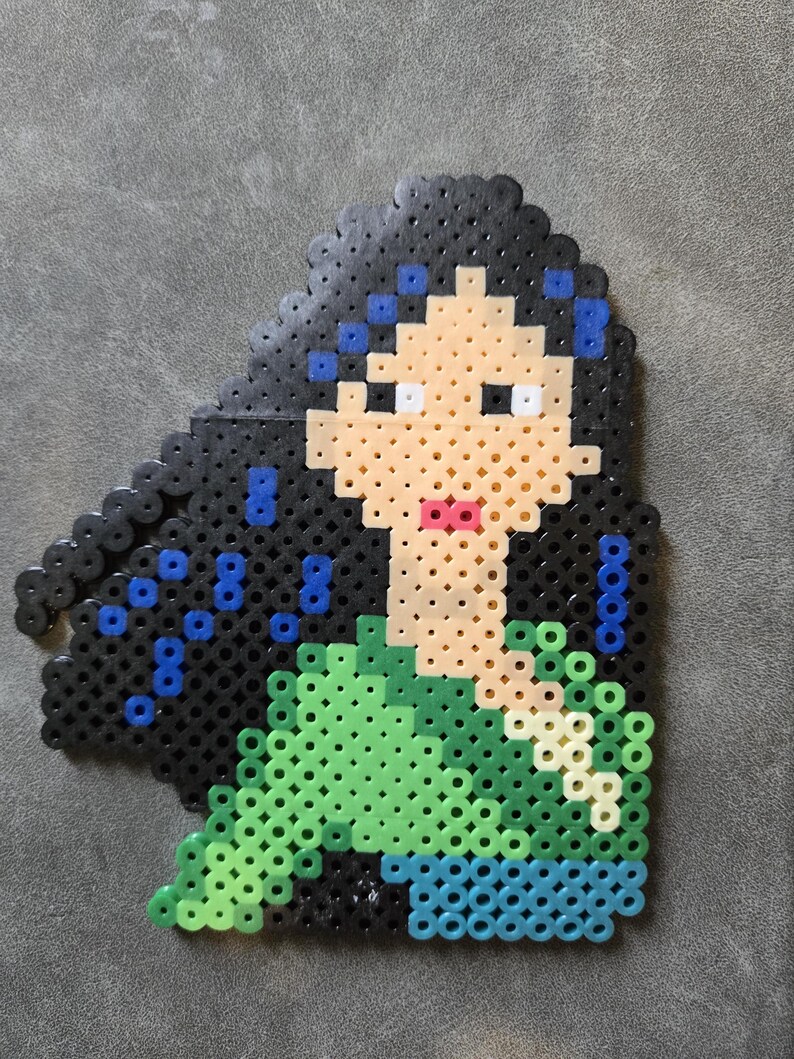 Warrior Princess Perler Bead Art | Handmade Fairytale Pixel Art | Sparkle, Sass & Soul - Etsy