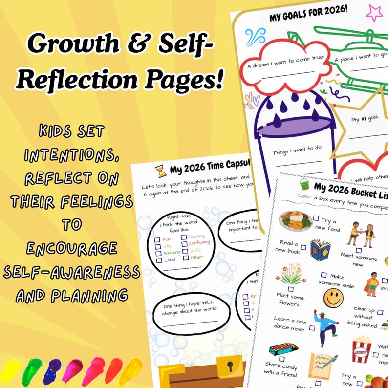 2026 Kids Activity Workbook: New Year Goal Planner (PDF) - Etsy UK