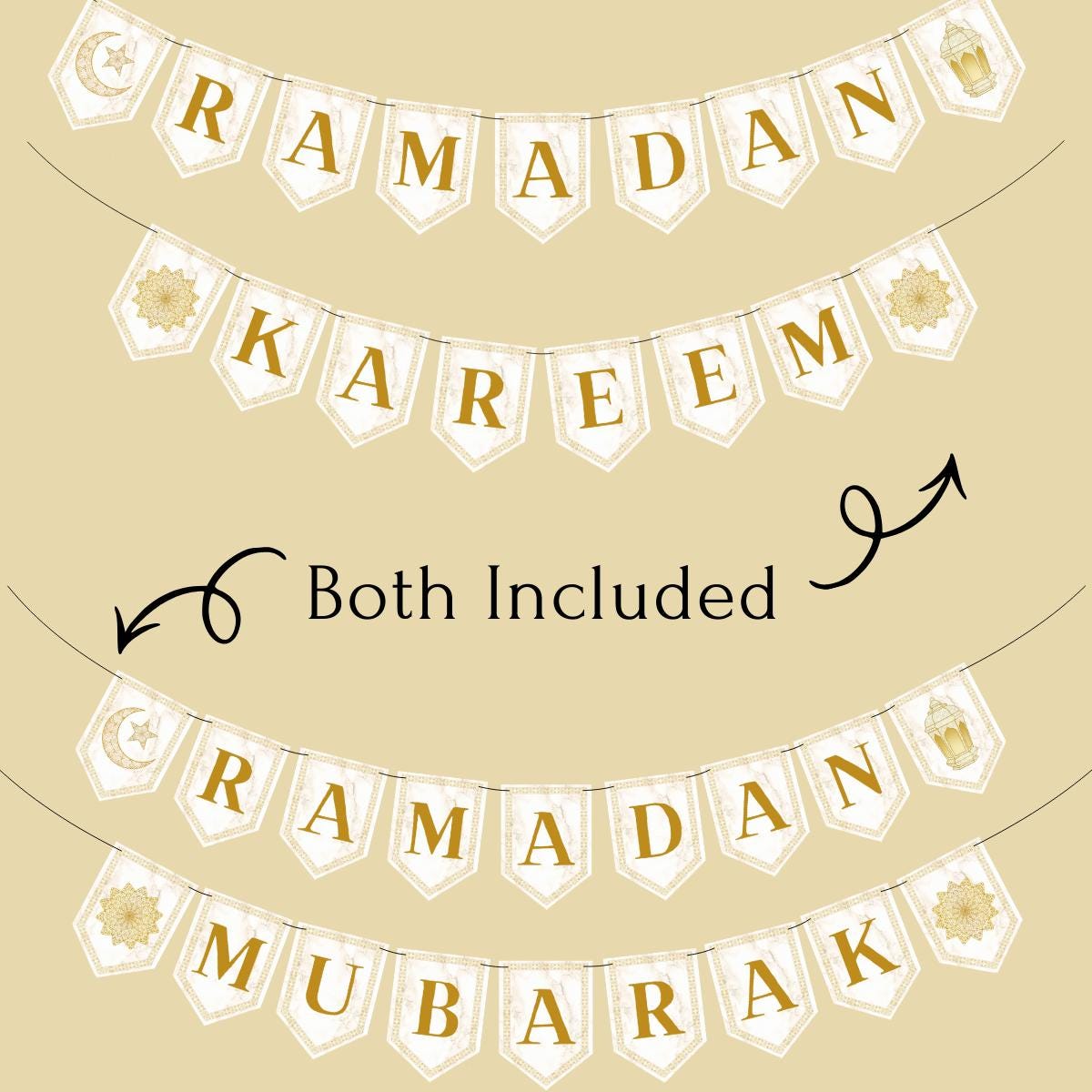 Ramadan Banner Islamic Home Decoration Printable Ramadan Kareem Wall ...