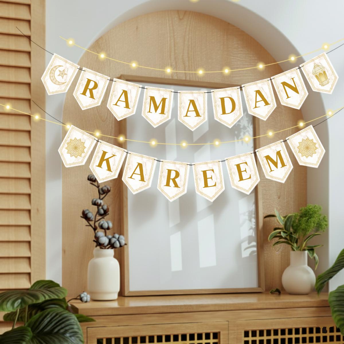 Ramadan Banner Islamic Home Decoration Printable Ramadan Kareem Wall ...