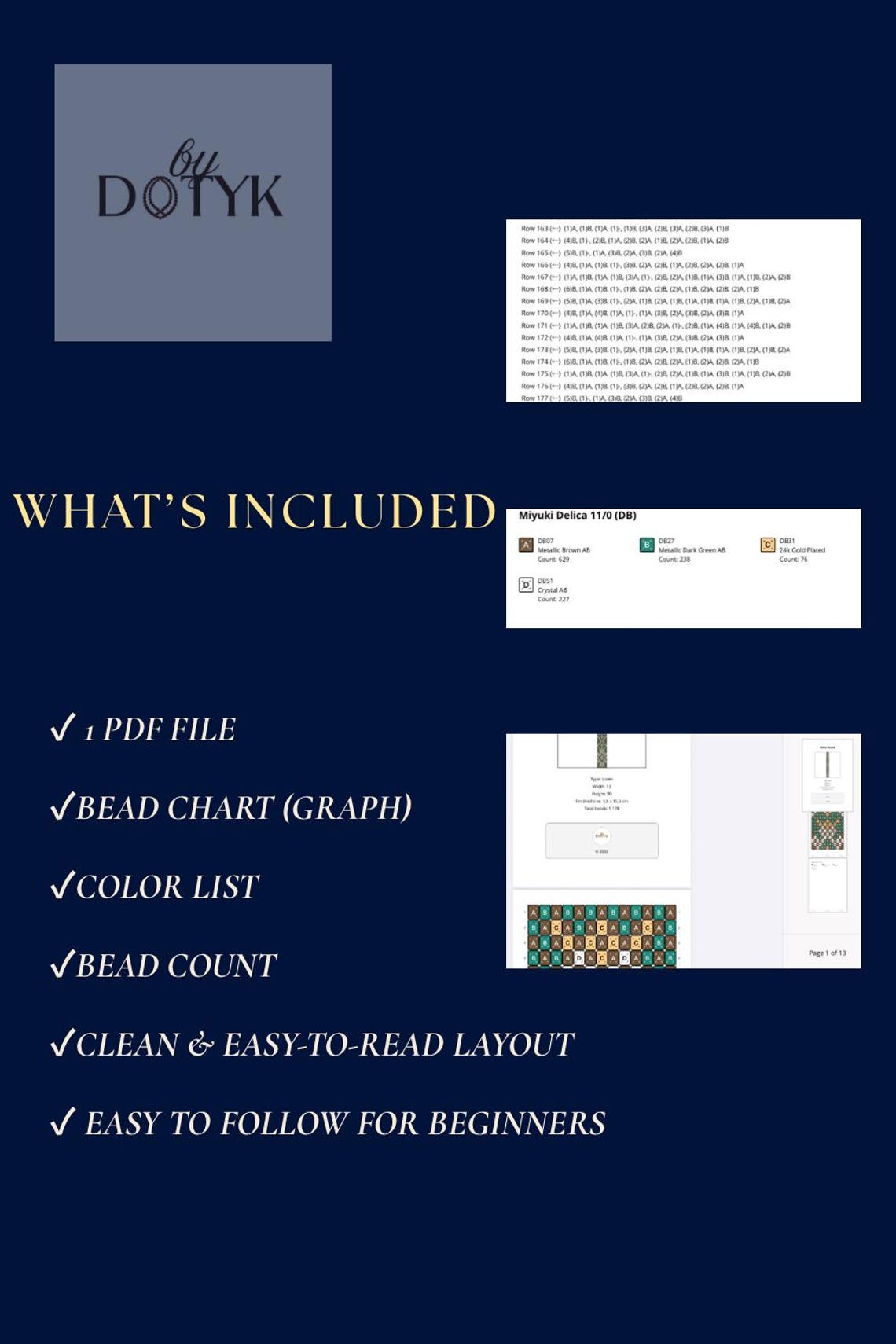 Clear Rhythm – Bead Loom Pattern | Geometric Strip Design PDF | DOTYK ...