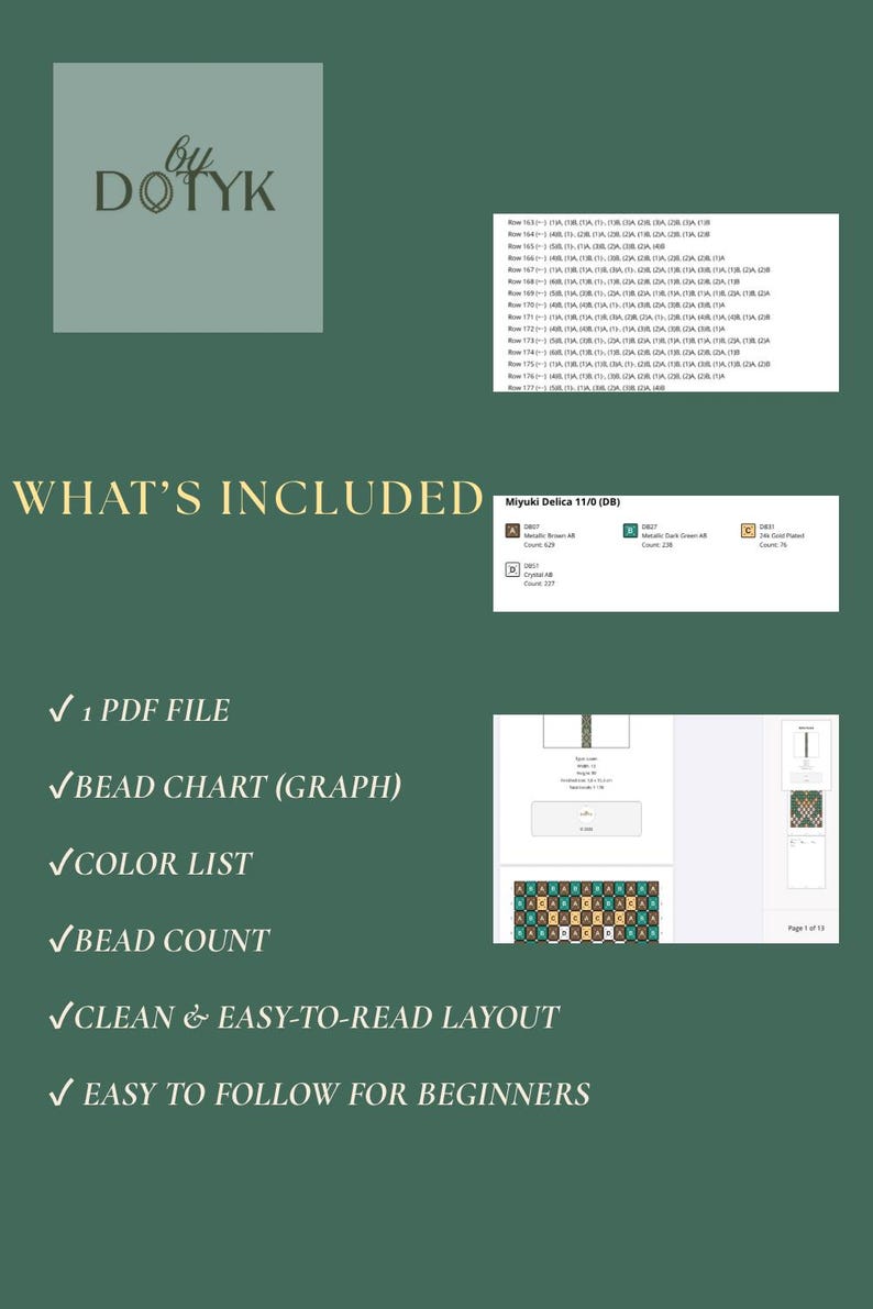 Mint Canyon Bead Loom Choker Pattern – Boho Geometric Miyuki PDF - Etsy