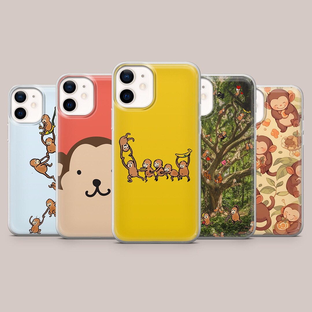 Monkey Phone Case Cute Monke Art Cover for iPhone 17, 16pro, 15, 14, 13 ...