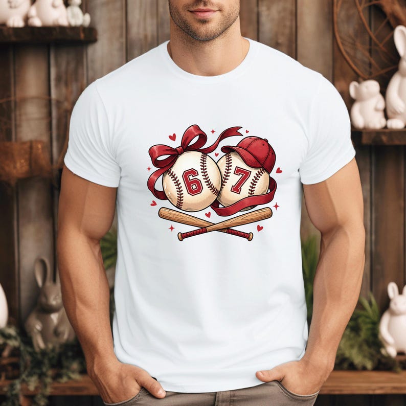 Baseball Valentine DTF Transfer, Funny 67 Love Design for Baseball ...