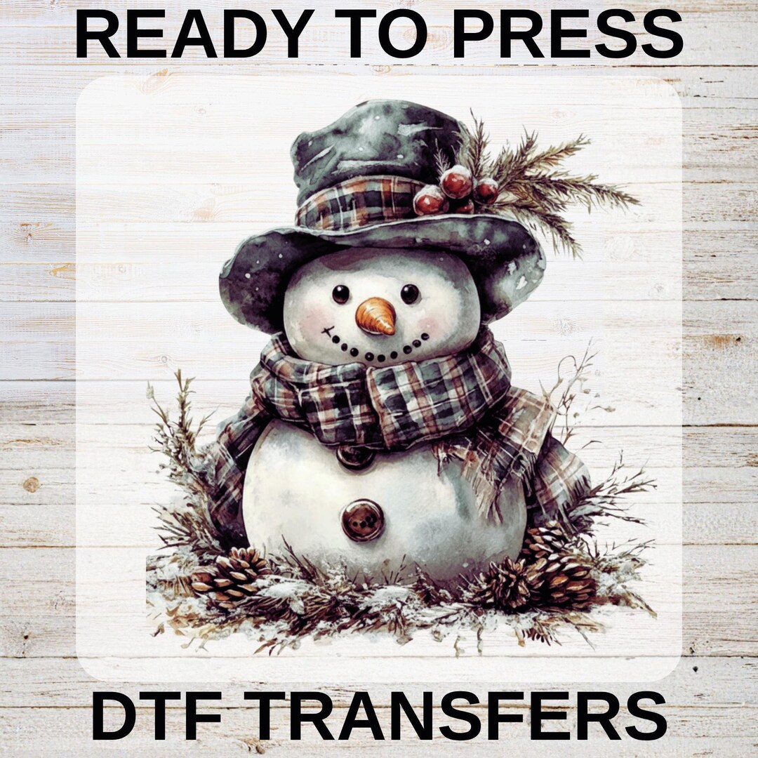 Winter Snowman DTF Transfer, Ready to Press, Christmas Print - Etsy