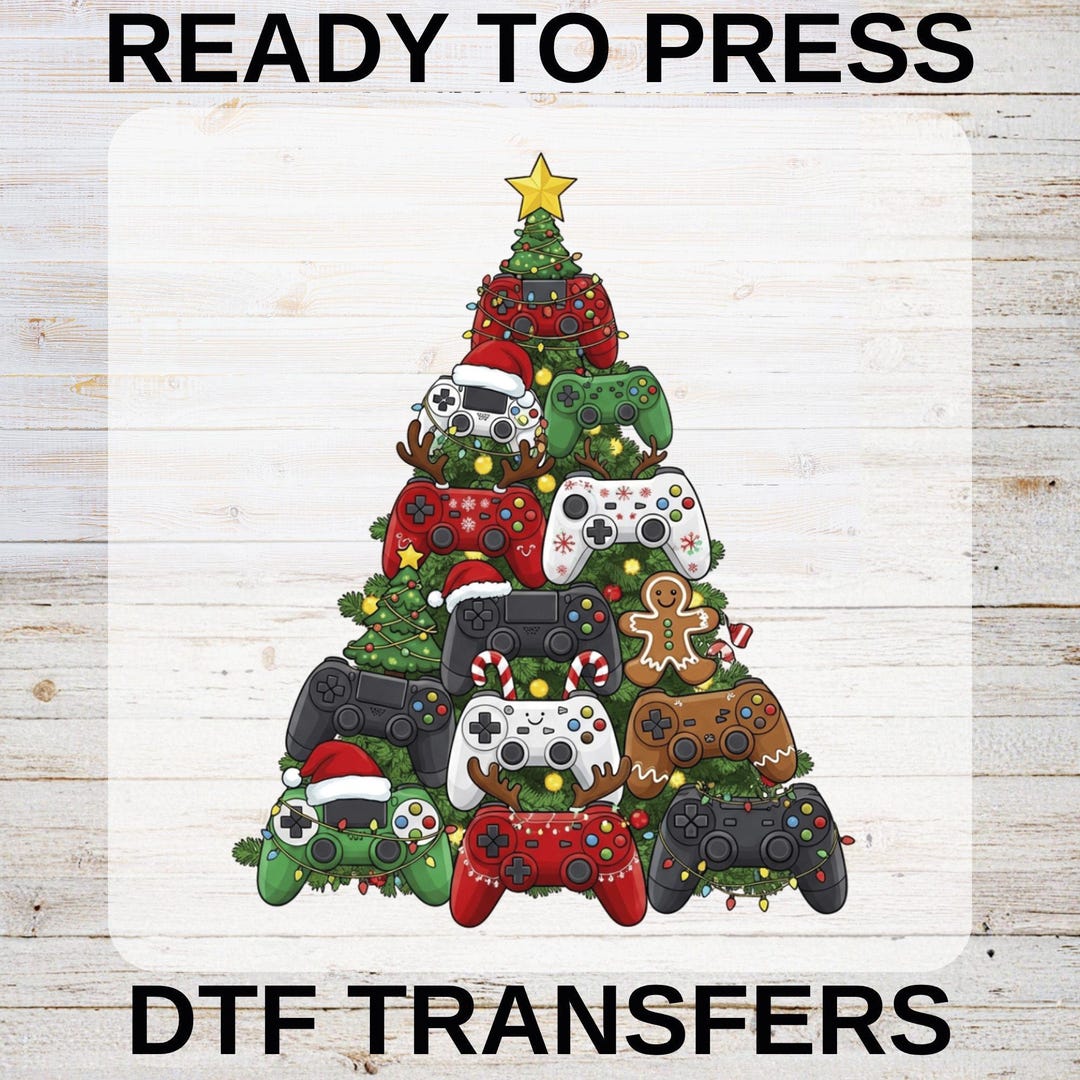 Christmas Gamer Tree DTF Transfer, Ready to Press - Etsy