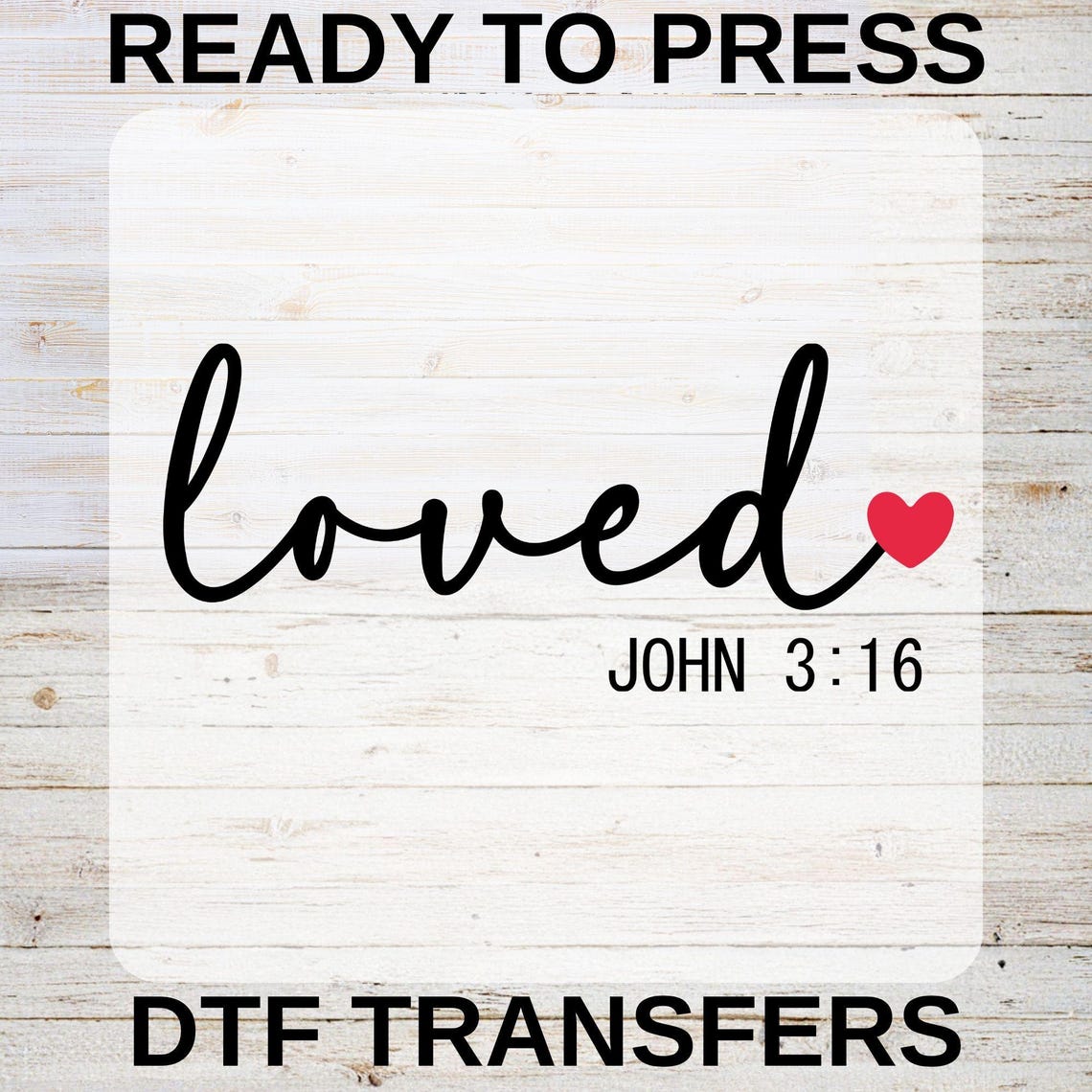 Minimal Red Heart DTF Transfer, Valentines Day Simple Heart Ready to ...