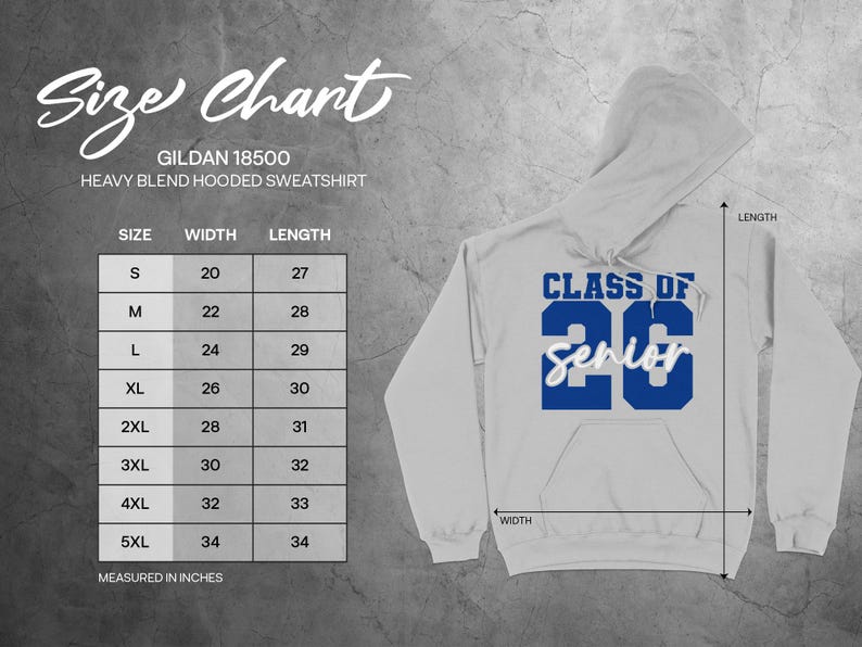 Class of 2026 Senior Hoodies, High School Senior, - Etsy