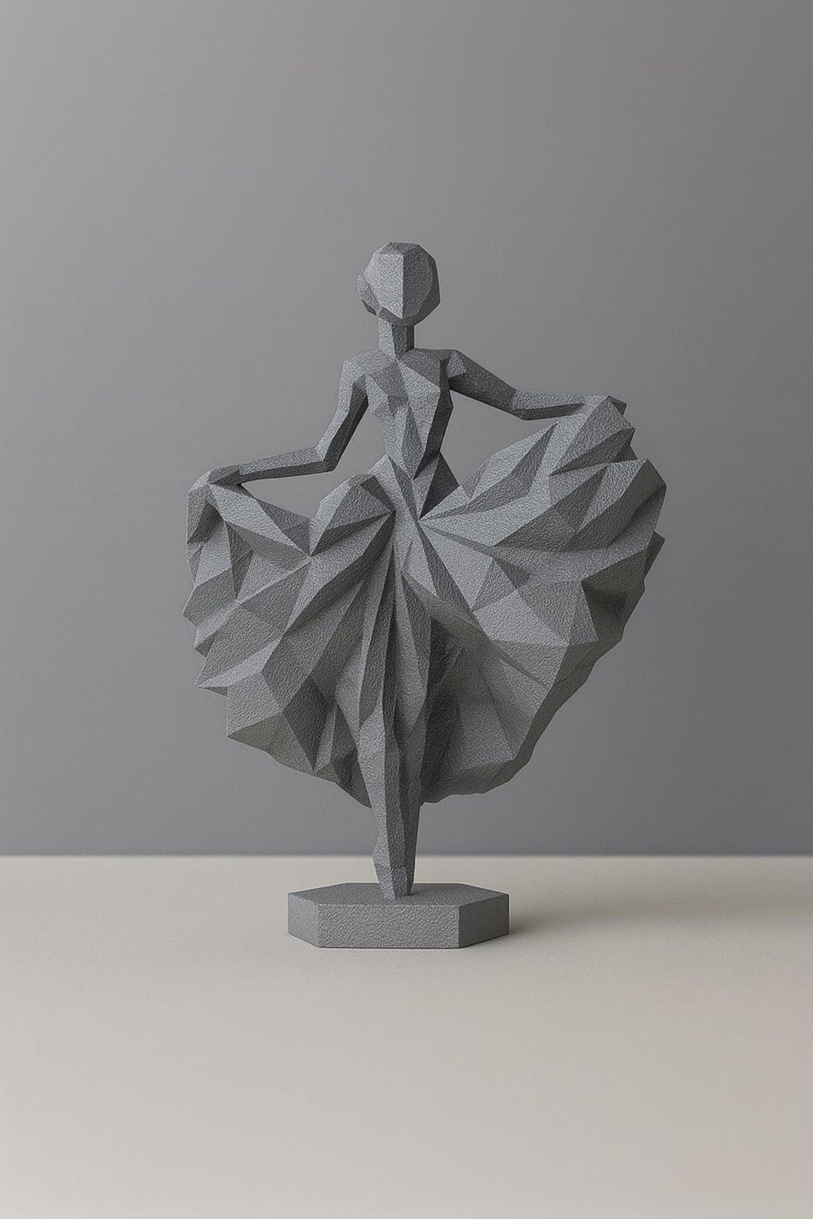 Geometric Dancer Statue – Modern Black Ballet Sculpture - 3D Printed - Etsy