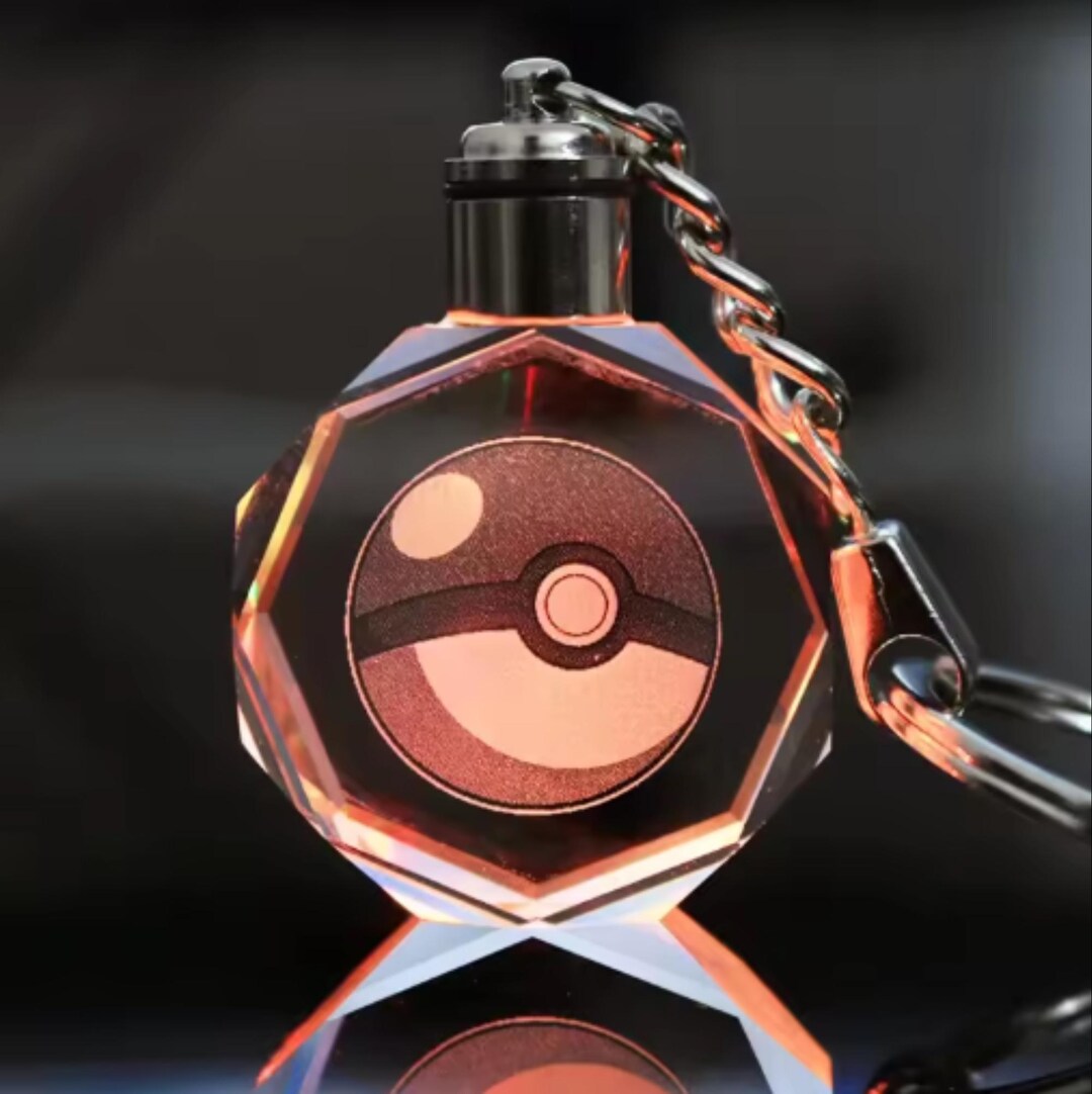 Engraved Pokémon Crystal Keychains – 25+ Pokémon Designs | Color ...