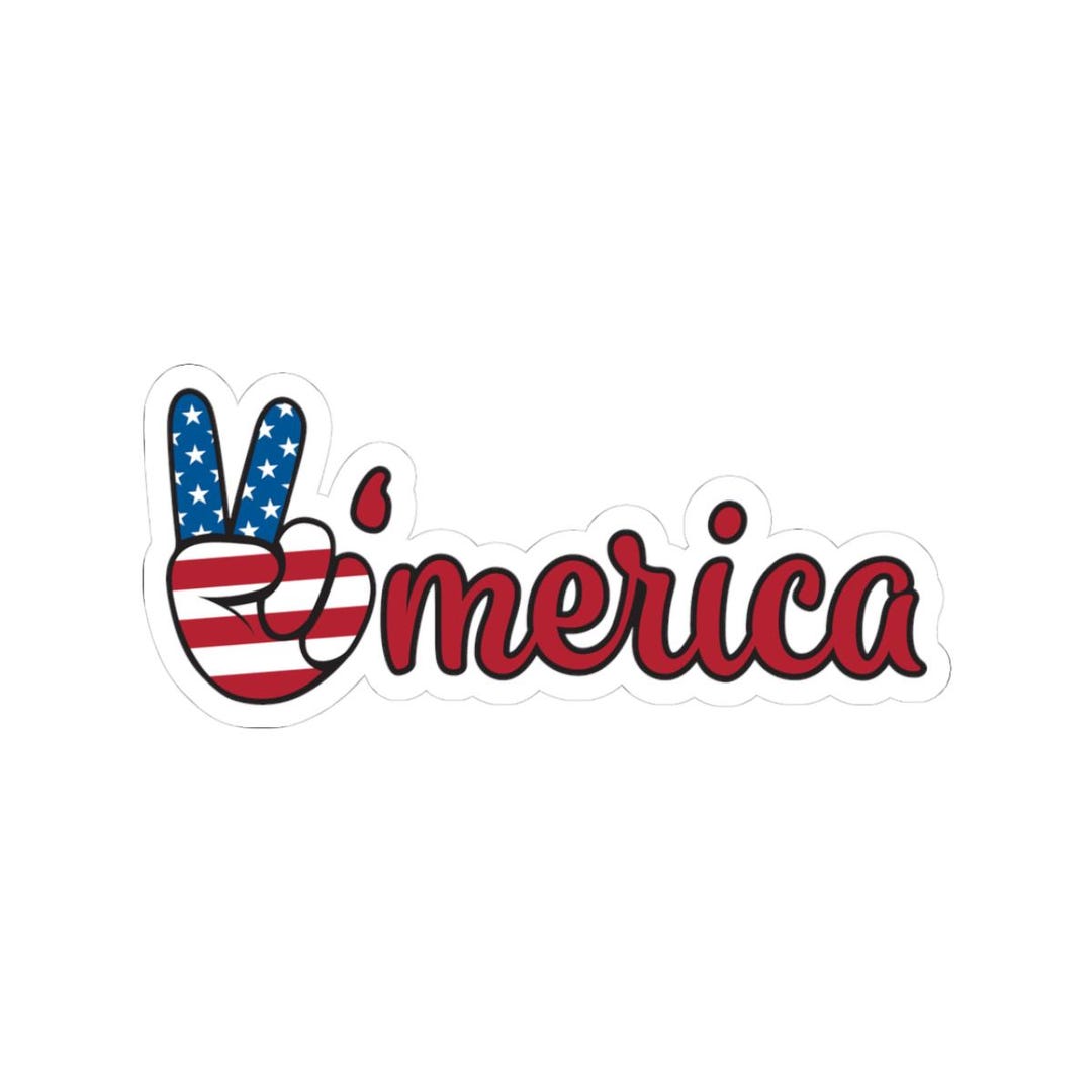 American Flag Peace Sign Sticker | Vinyl Kiss-cut Decal - Etsy