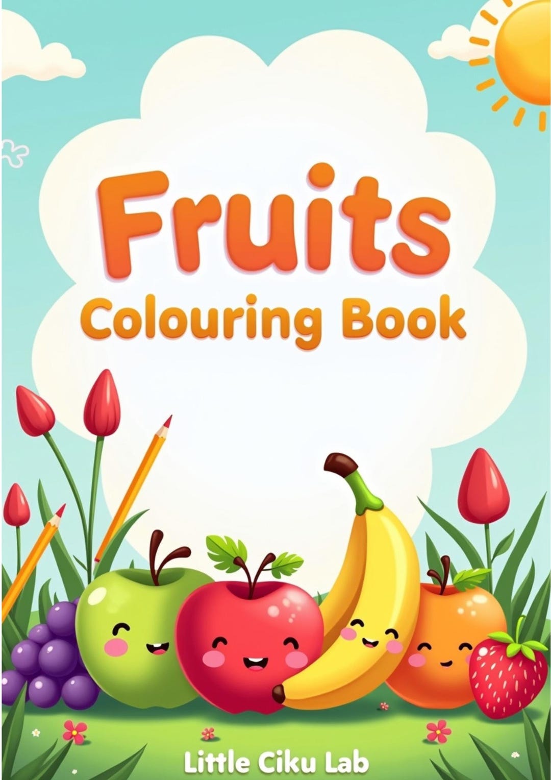 Fruits Colouring Book for Kids | Printable Fruit Coloring Pages | Fun ...