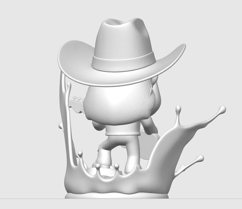 Chibirock Dusty Hill STL File 3D Printable Artist Rendition of Famous ...