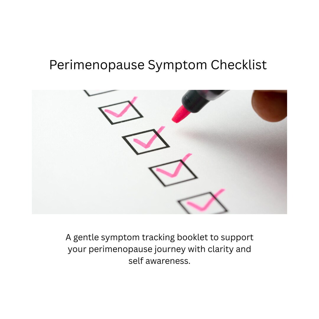Symptom Checklist for Perimenopause | 8 Page Comprehensive Tracker ...