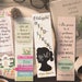 Printable Bookmarks, Jane Austen Quotes Set, Literary Quotes for Book ...