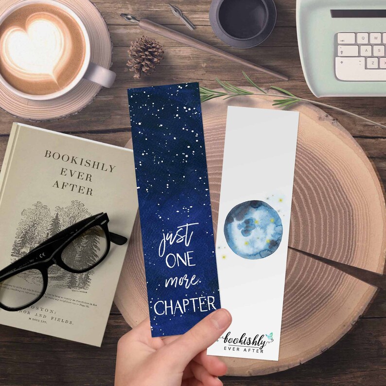 Watercolor Night Sky Bookmarks: Book Lover Gift (digital Download) - Etsy