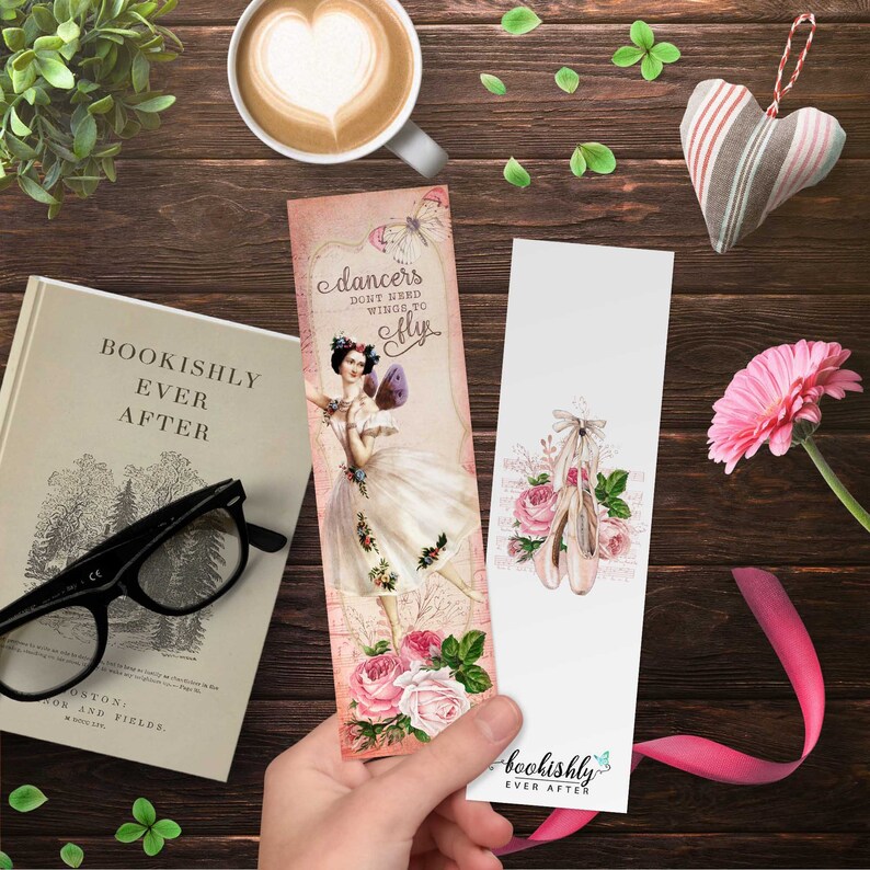 Printable Bookmarks Vintage Ballerina Fairy Dance Quotes - Etsy