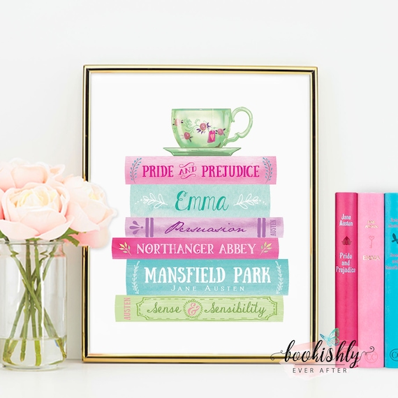 Jane Austen Printable Digital Download Literary Print Jane Austen Art ...
