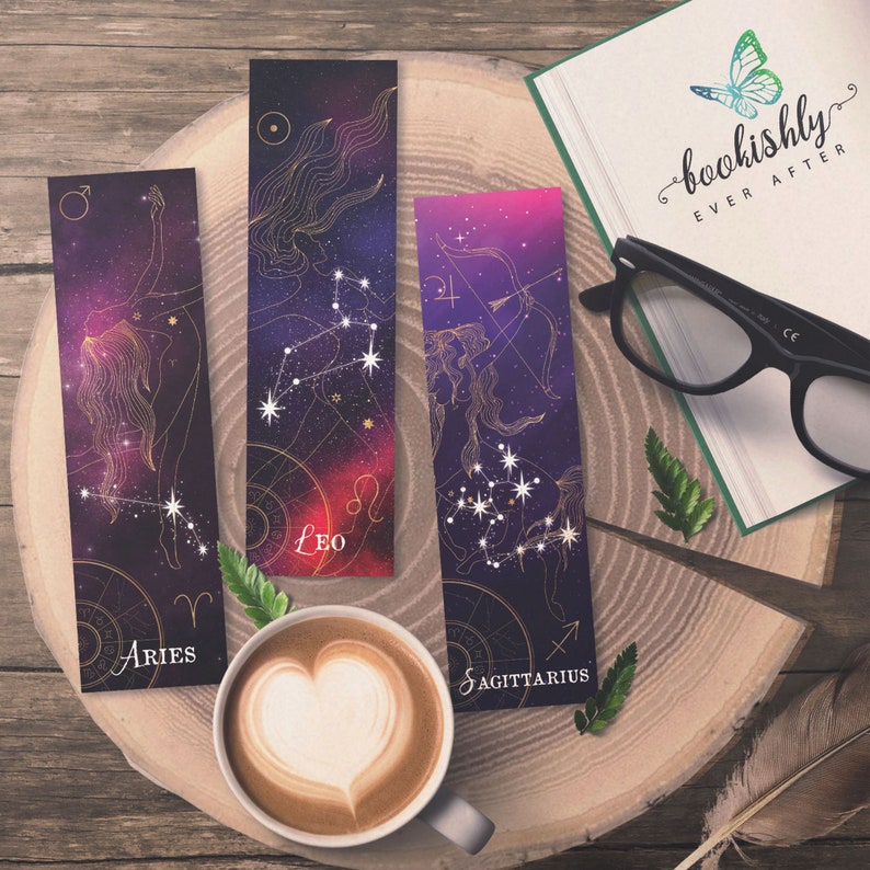 Printable Zodiac Bookmarks Instant Download Set of 12 - Etsy
