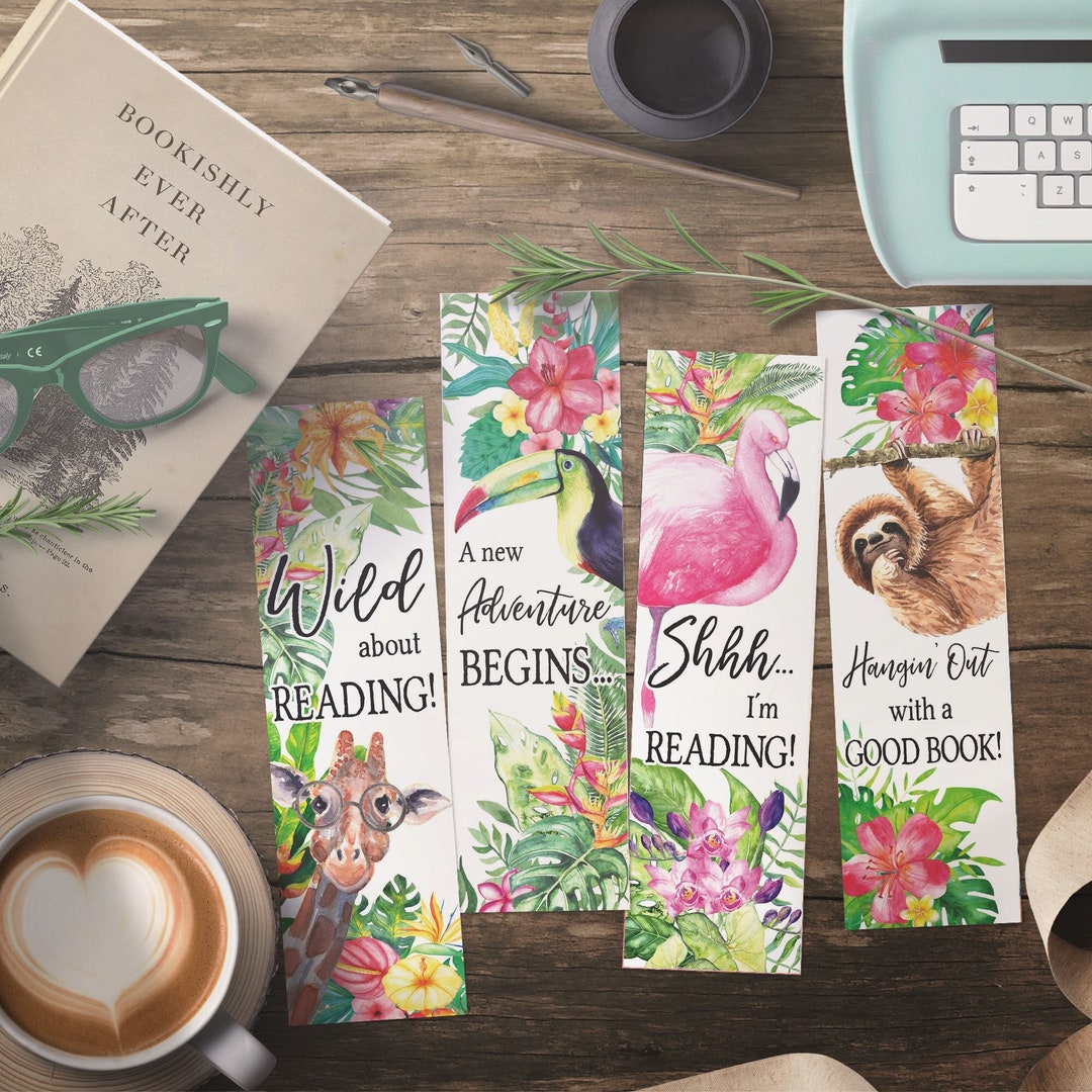 Jungle Animal Bookmarks: Safari Theme, Wild About Reading (digital ...