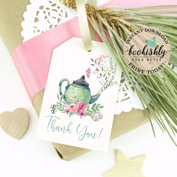 Tea Party Favor Tag Printable Instant Download Tea for Two | Etsy