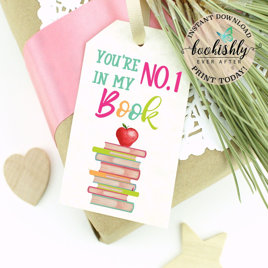 Back to School Teacher Appreciation Gift Tag Printable, You're Number 1 ...