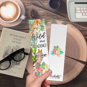 Jungle Animals Printable Bookmarks Set of 4, Wild About Reading, Safari ...