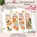 Printable Fall Bookmarks, Cozy Autumn Watercolour Bookmark Set, Pumpkin ...